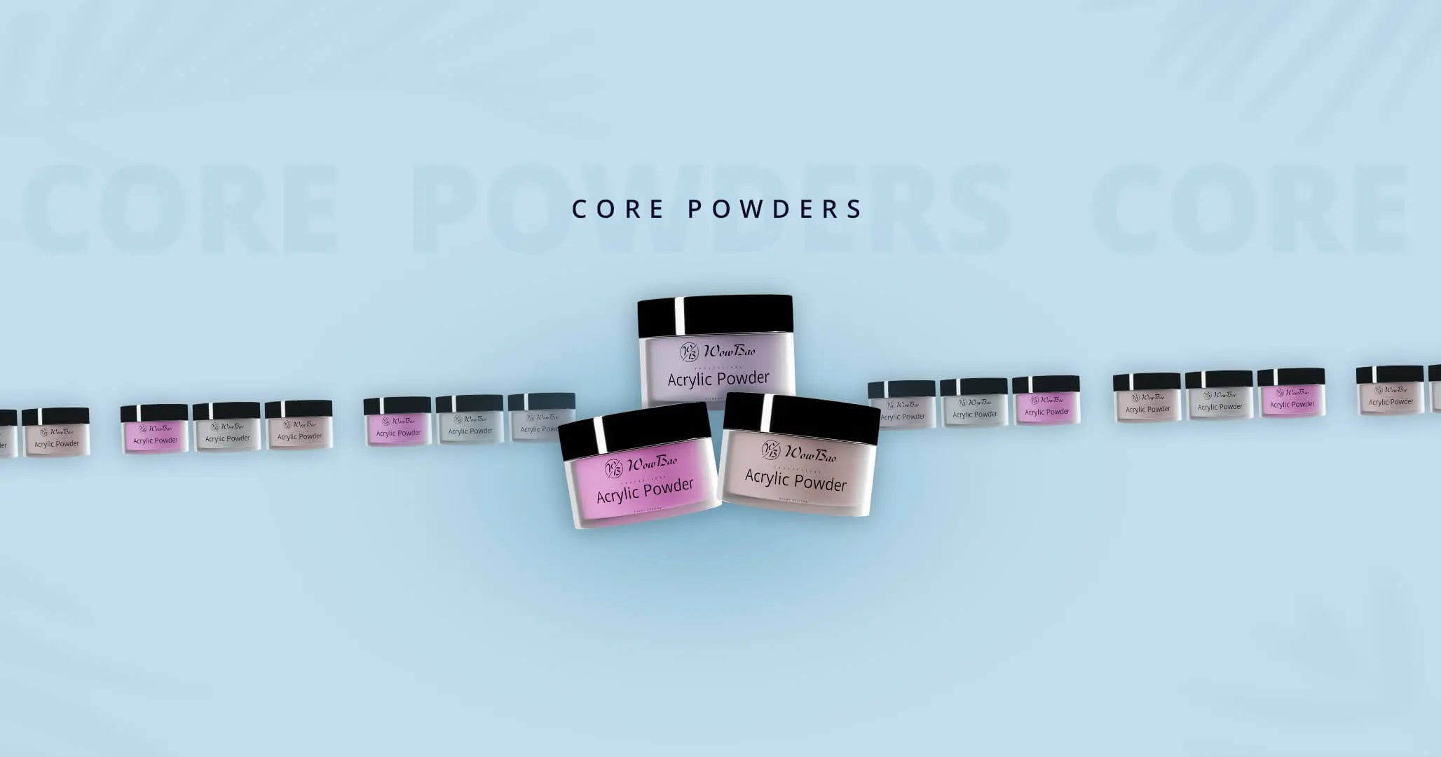 Crystal Clear Core Acrylic Powders for Nails | WowBao Nails